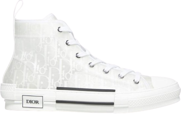Dior B23 White Dior Oblique Canvas High-Top Sneakers | WHAT’S ON THE STAR?