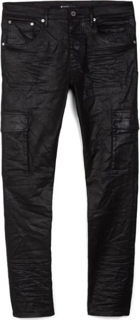 Purple Brand P002 Mid Rise With Tapered Leg Tar Coated Cargo Pants ...