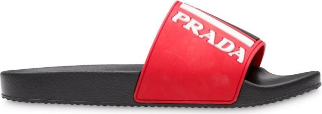 Prada Logo Print Slides | WHAT’S ON THE STAR?